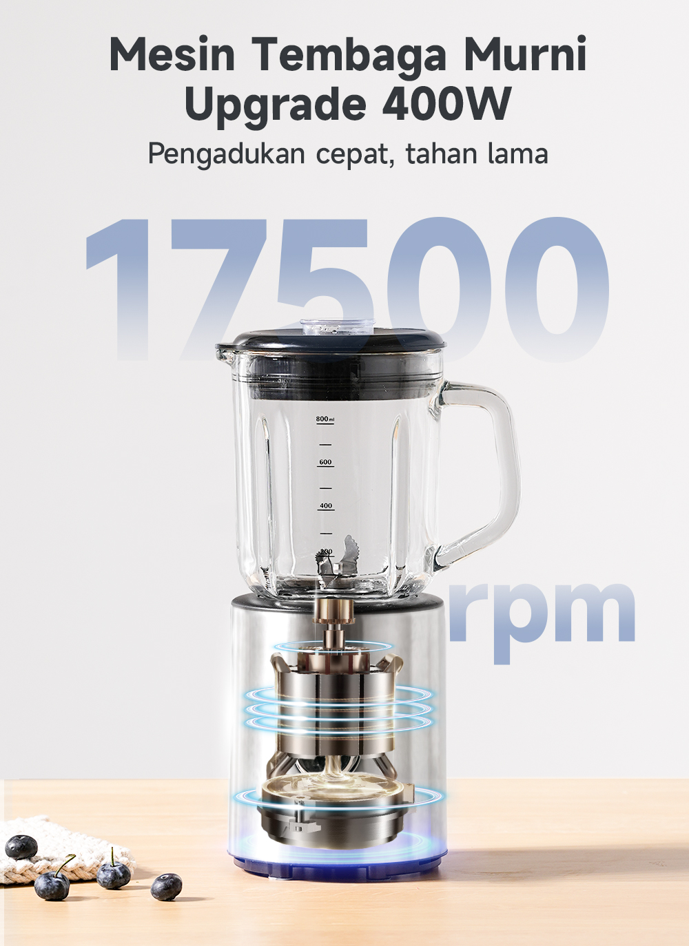 Jual Simplus Blender 400W Makanan 5 mode pengaturan multifungsi, 6 ...