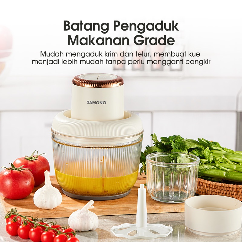 Jual Samono Chopper 2 in 1 Kapasitas 2,2L dan 300ml Multifungsi 300 ...