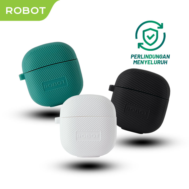 Jual ROBOT Airbuds Liquid Silicone Case Pelindung Case TWS T60 Original ...
