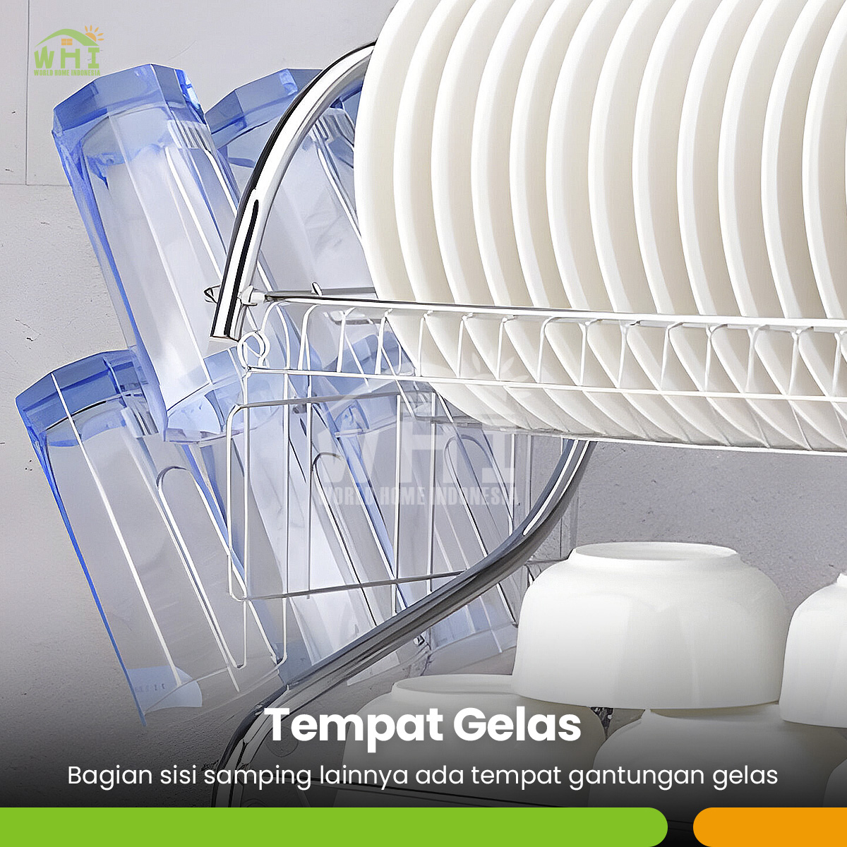 Jual World Home Rak Piring Stainlees 2 Tingkat Rak Piring Minimalis Rak ...