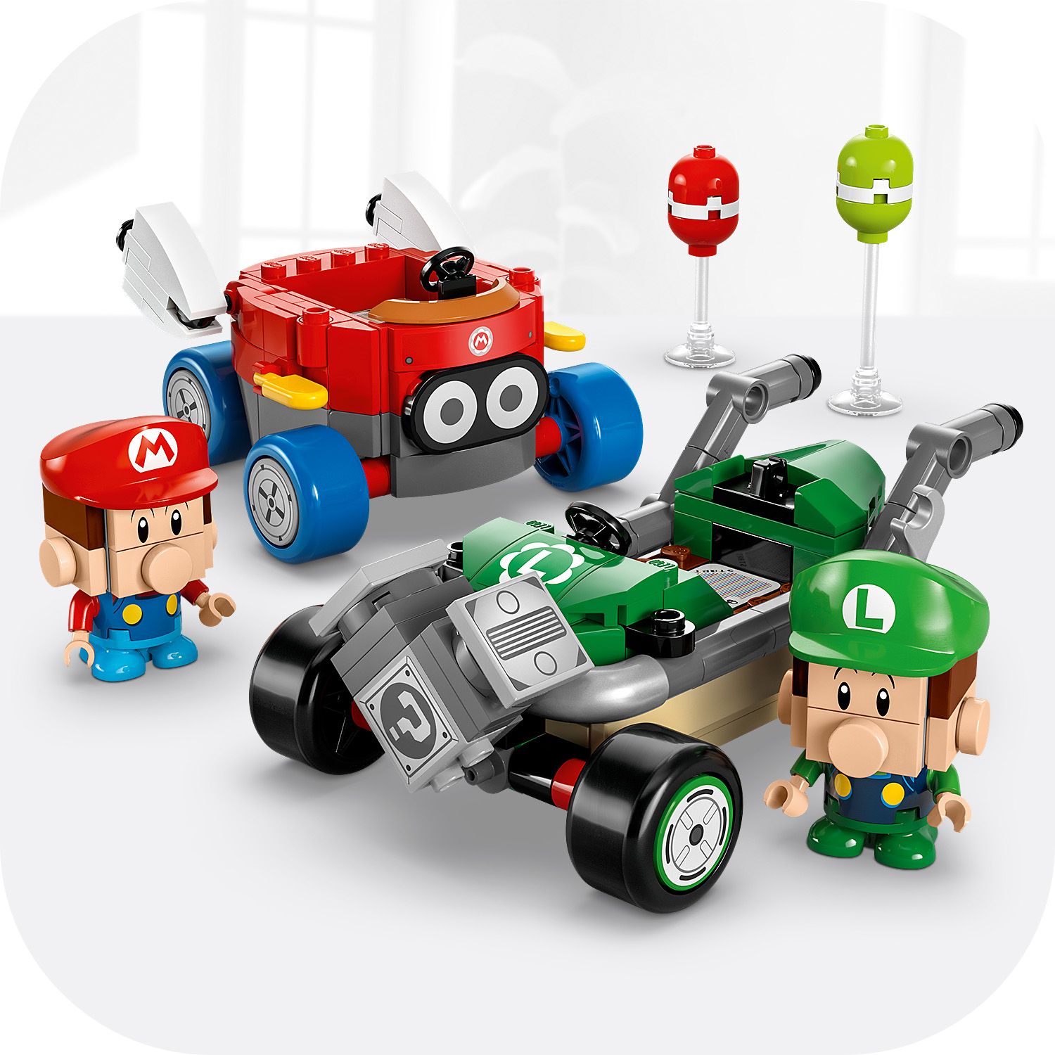 Jual LEGO Super Mario 72034 Mario Kart – Baby Mario vs. Baby Luigi (321 ...