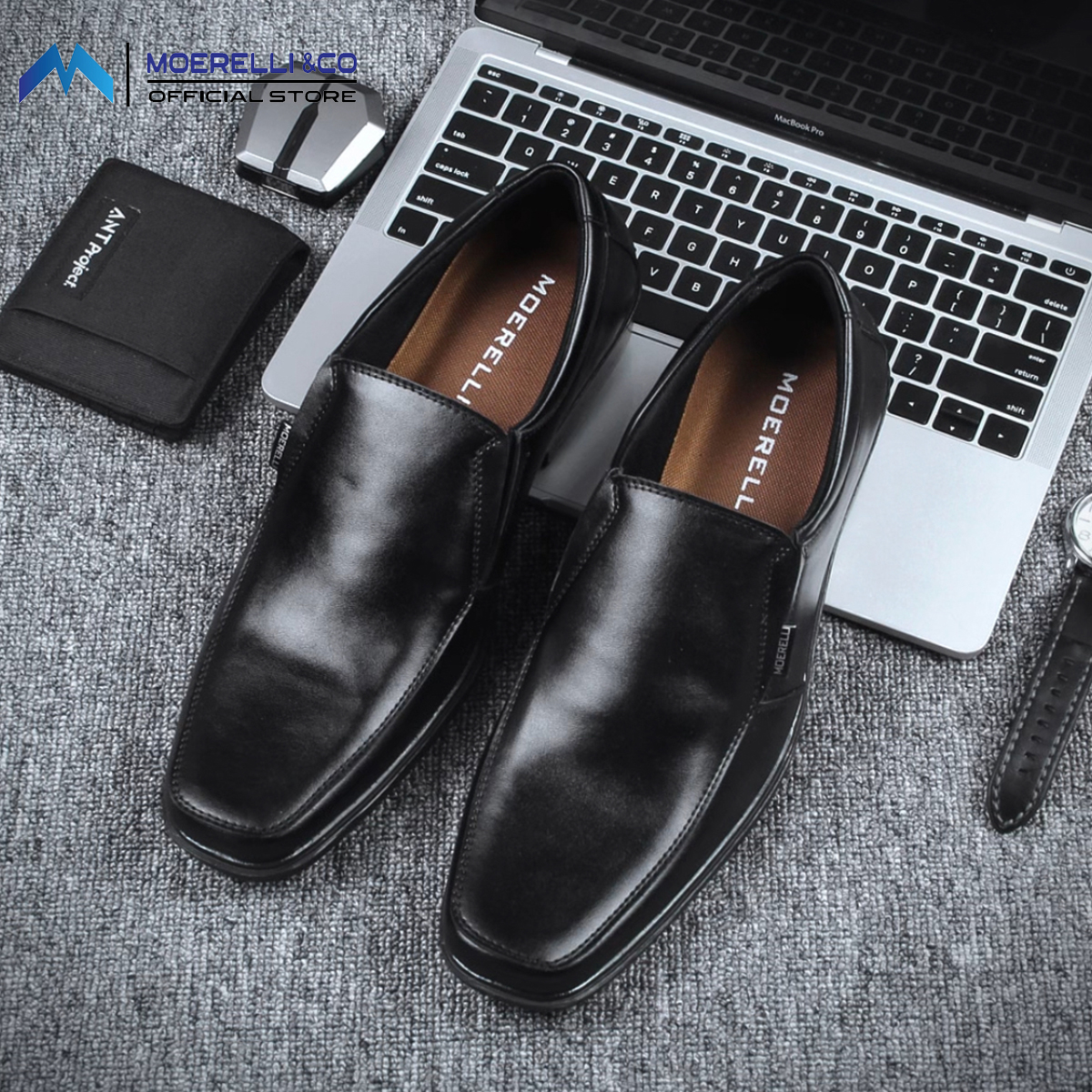 Jual MOERELLI &CO Hedvige M7112 | Sepatu Formal Pantofel Pria Hitam ...