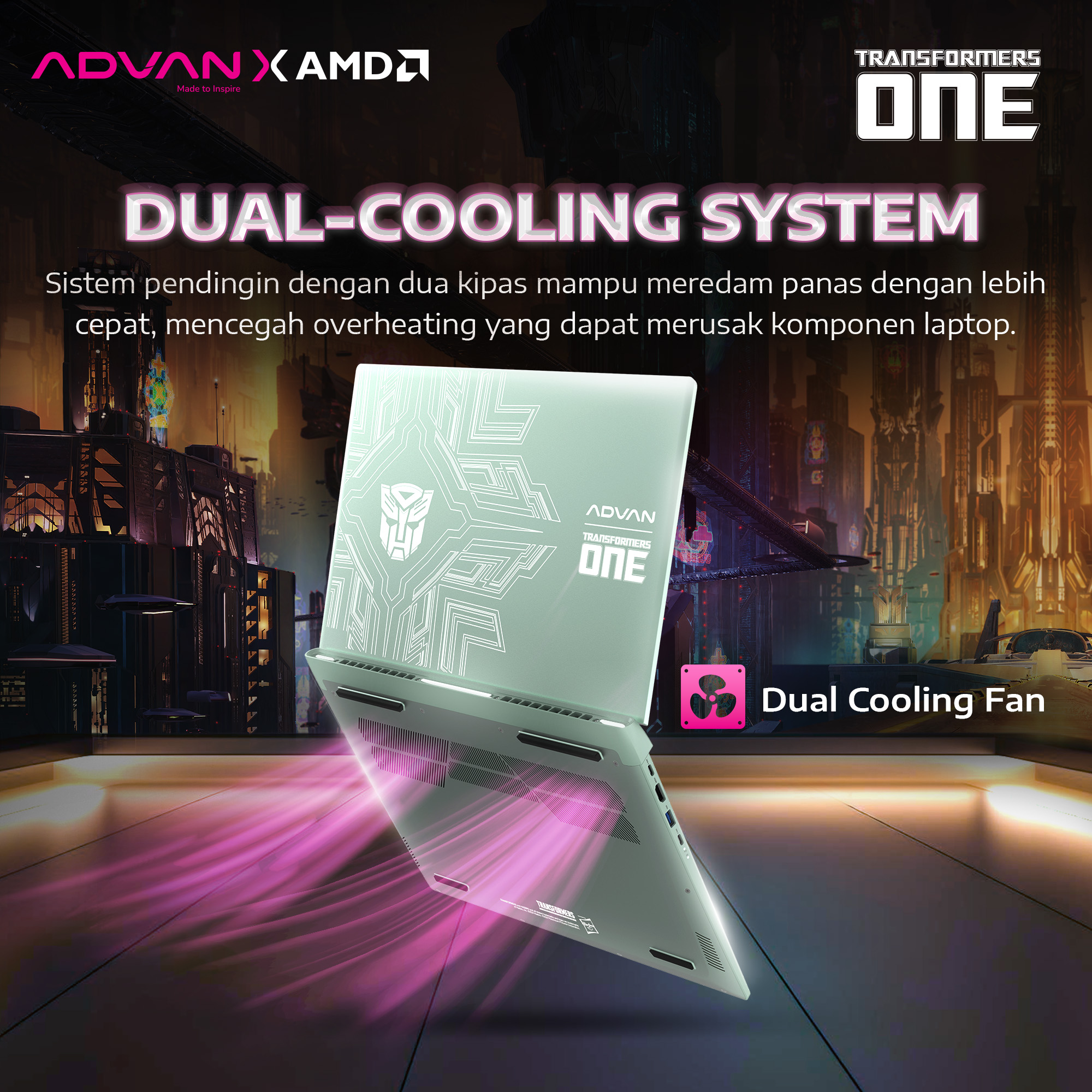 Jual [EXCLUSIVE LAUNCH] ADVAN Laptop Gaming Pixwar x Transformers | AMD ...