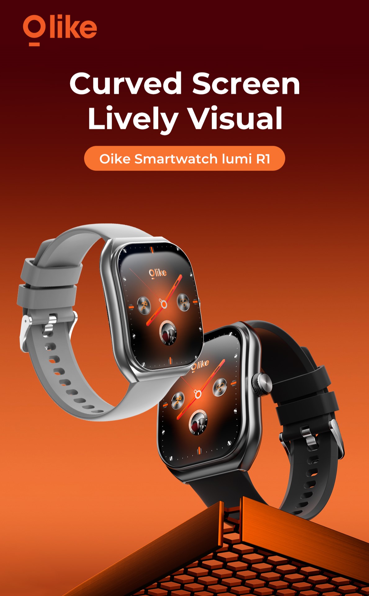 Jual Olike Smart Watch Lumi R1 Watch 2 Pro Ultra Wide HD 22mm IP68 Jam ...