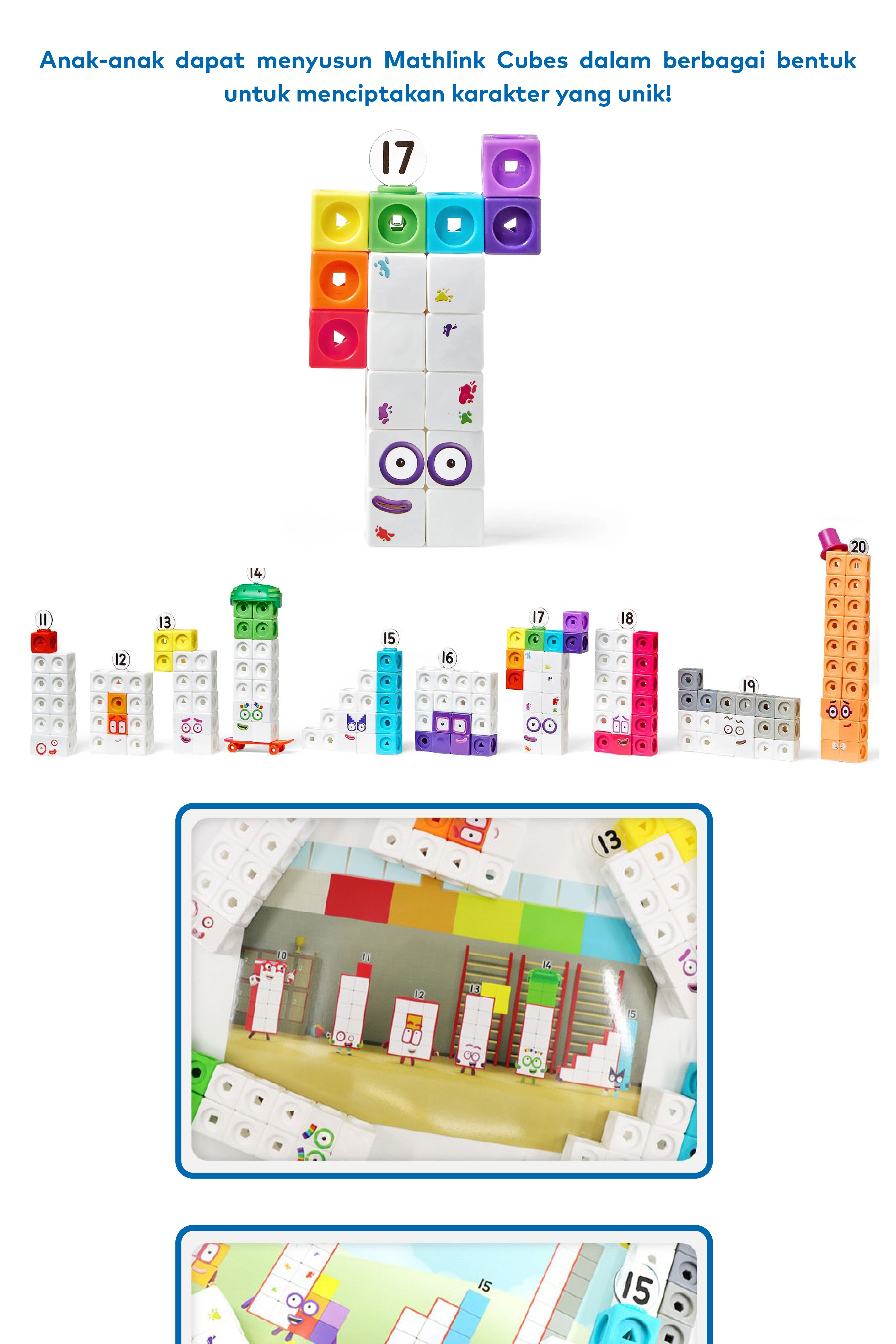 Jual Hand2mind Numberblocks Mathlink Cubes 11 20 Activity Set Shopee Indonesia