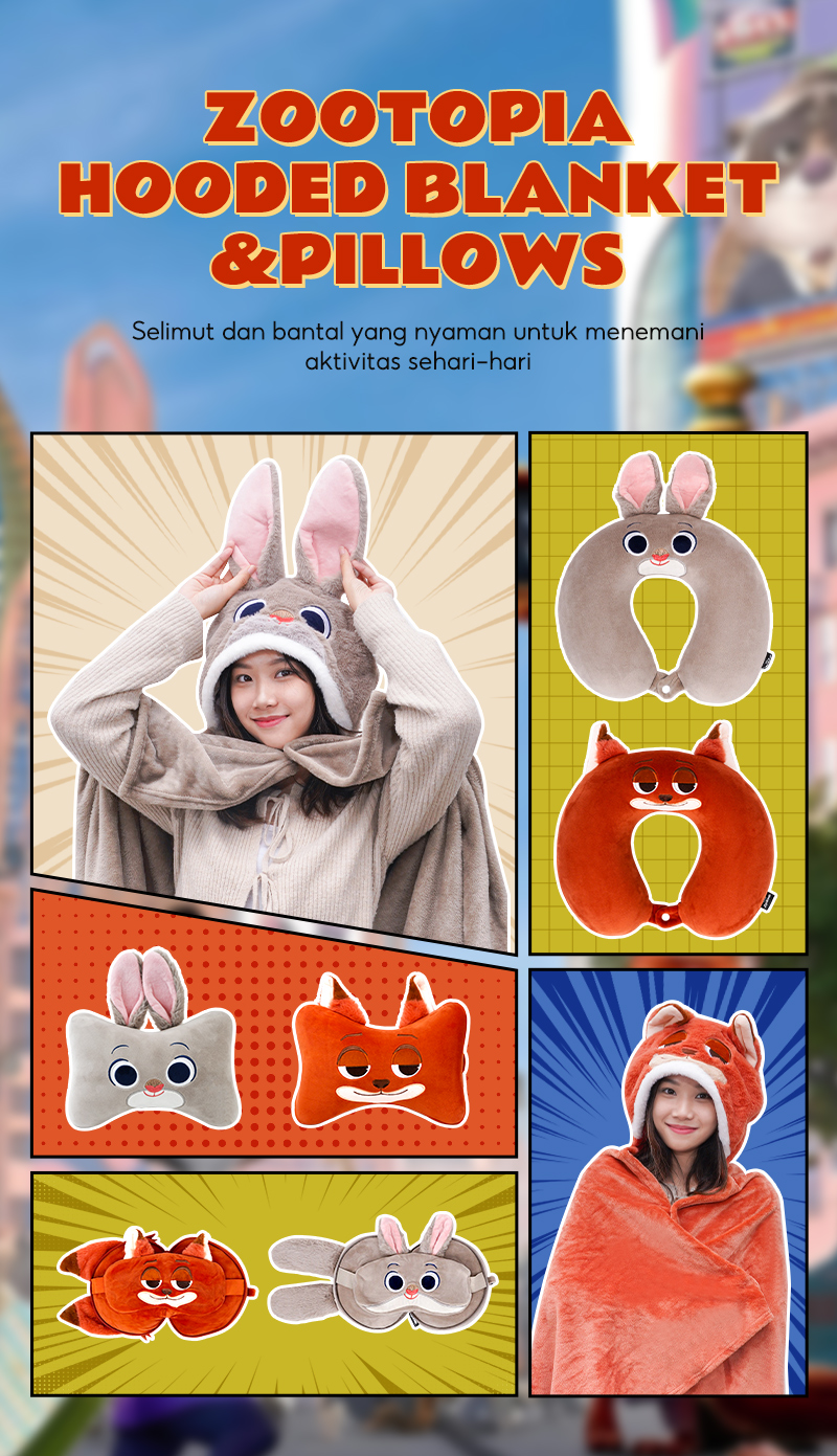 Jual [OHSOME x Disney] - Disney Zootopia Collection Series Bantal Leher ...