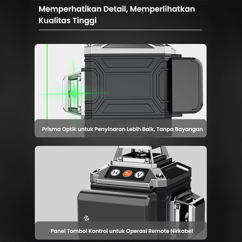 Jual Hijau Laser Level 16 Lines Mesin Self Leveling 8/12/16 4d digital ...
