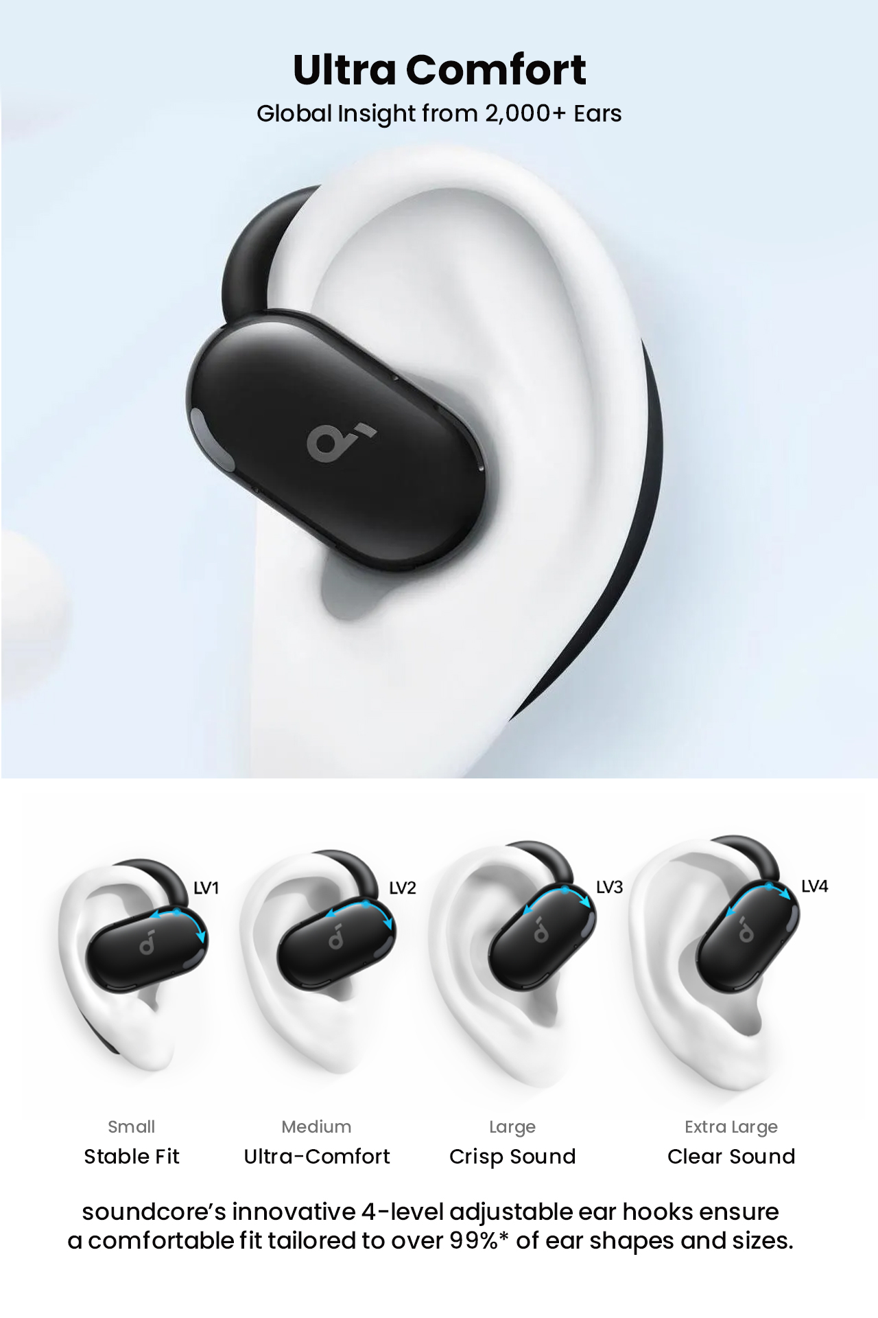 Jual Soundcore by Anker AeroFit V20i OWS Open-Ear Headphones Adjustable ...