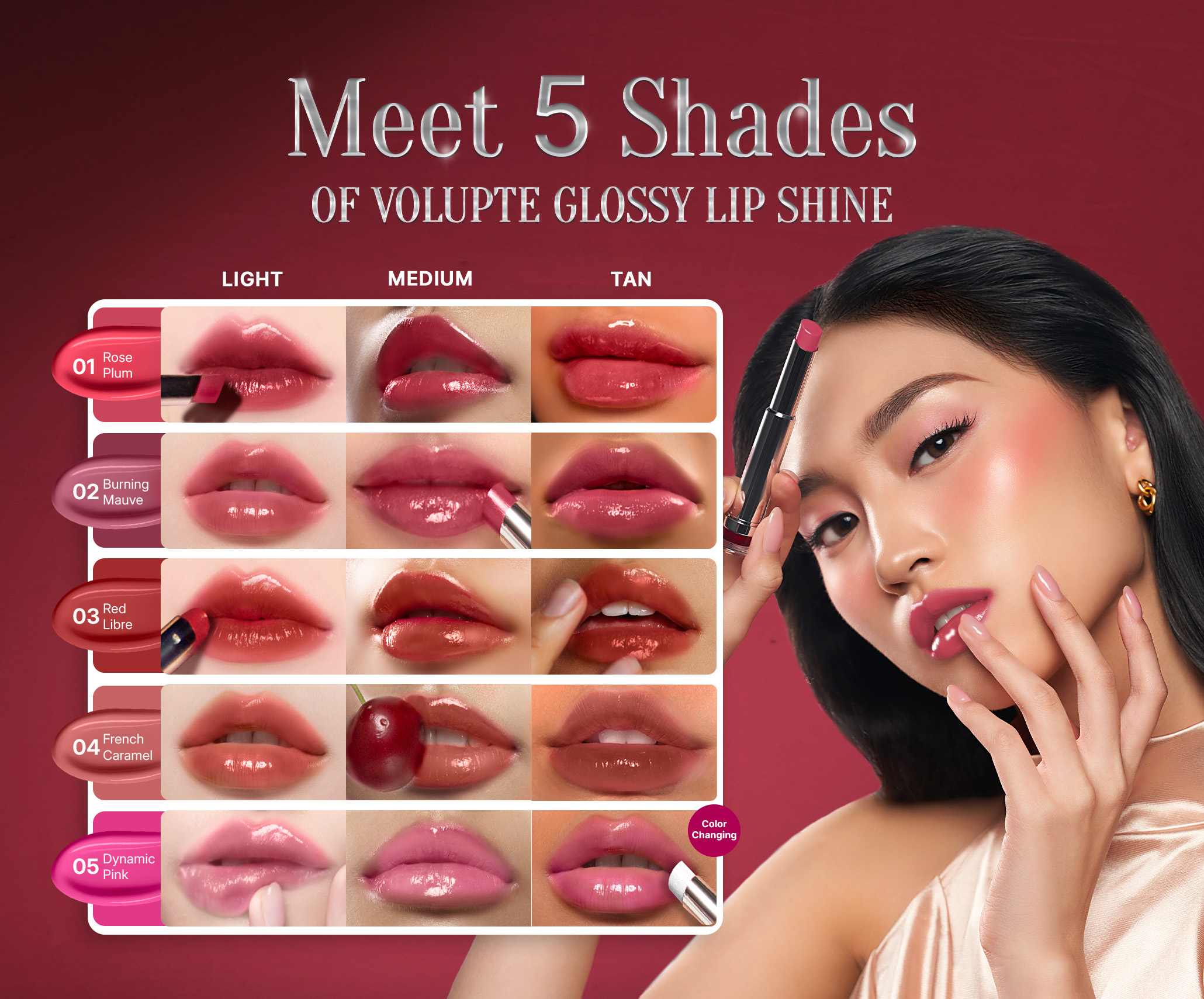 Jual TRUEVE Volupte Glossy Lip Shine - 3in1 Innovative Hybrid Lip Shine ...
