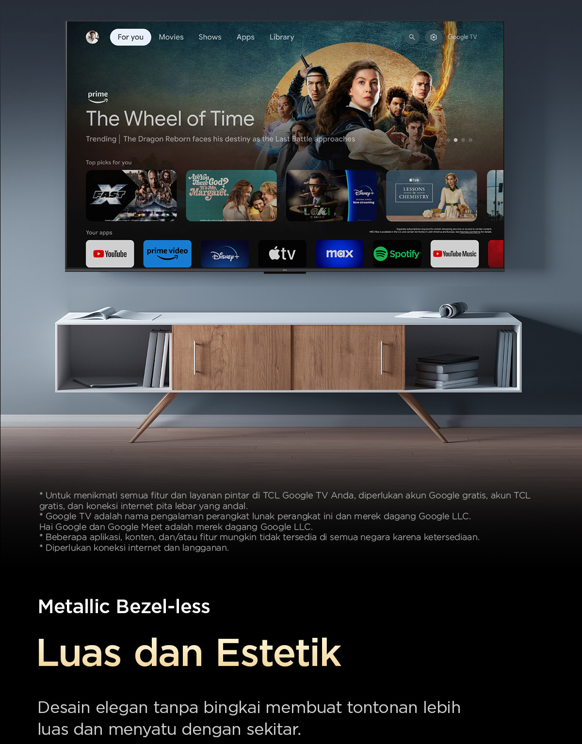 Jual TCL Next Gen QLED 75 inch T6C - 4K Google TV - HVA Panel - HDR 10+ - Dolby Vision & Atmos ...