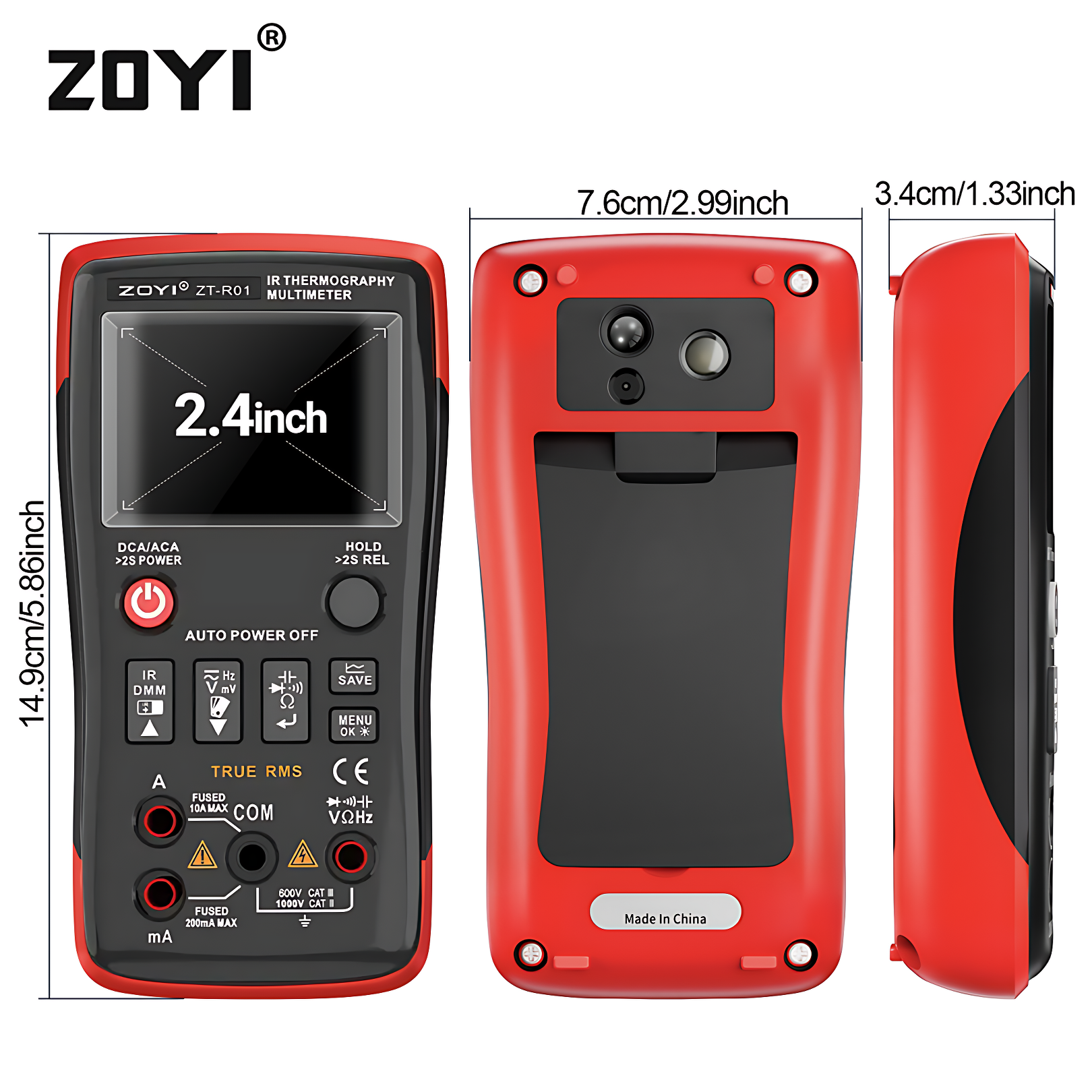 Jual ZOYI ZT-R01 2in1 Infrared Thermal Imager Digital Multimeter 25000 ...