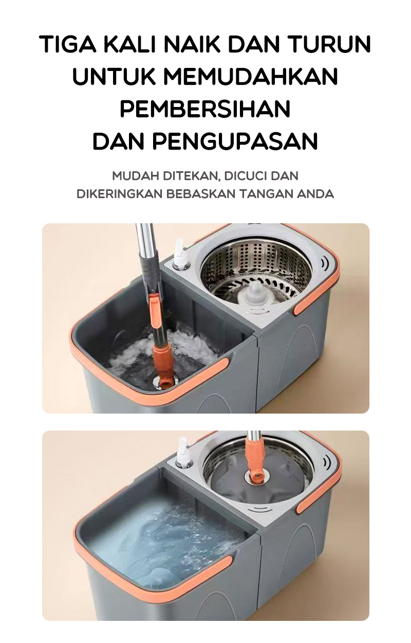 Jual [GRATIS 2 KAIN REFILL] BONBOX Homeliving - Alat Pel Lantai 2in1 ...