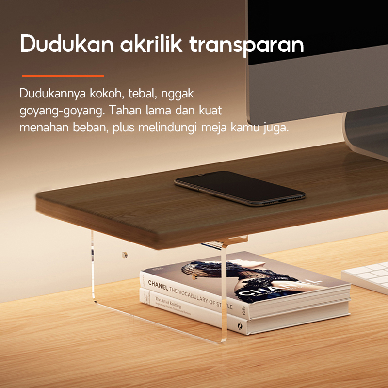 Jual Xpanse Stand Monitor Kayu Akrilik Minimalis/Rak Meja Komputer ...