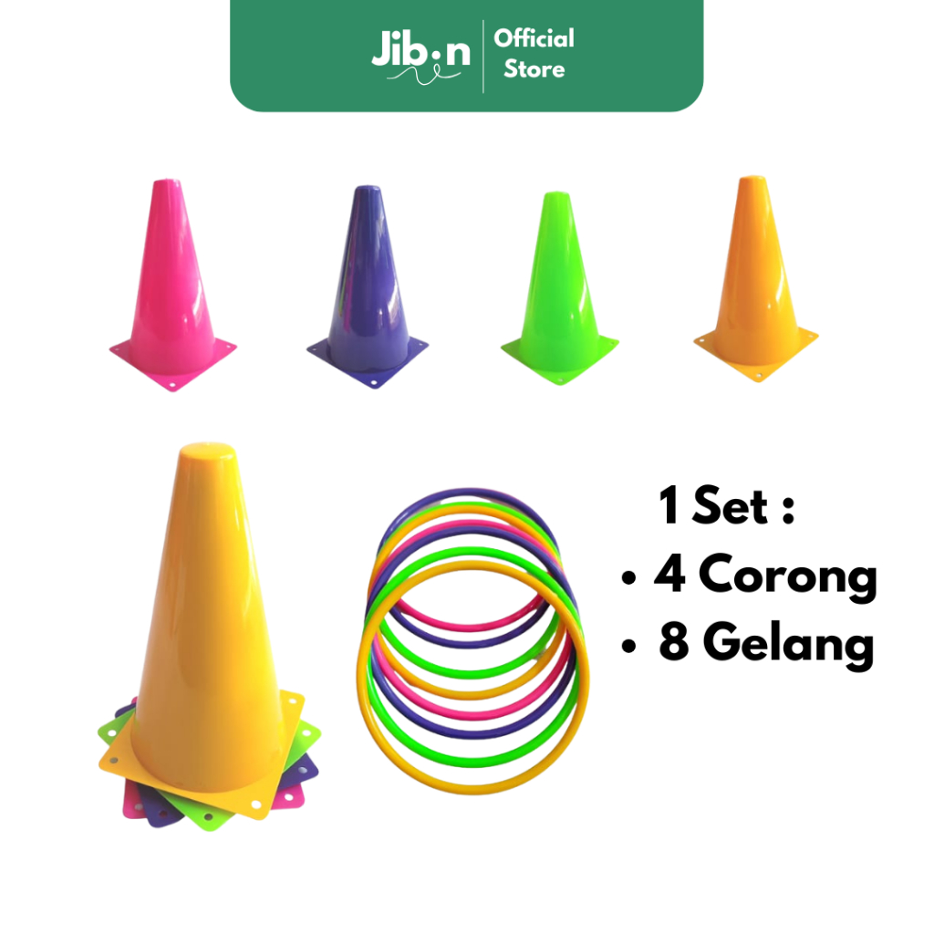 Jual [ JIBIN ] Big Cone Ring Throw - Mainan Lempar Cincin Kerucut ...
