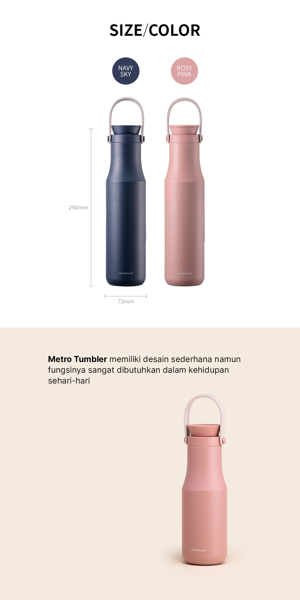 Jual LocknLock Metro Double Tumbler 710ml - LHC4203 | Shopee Indonesia