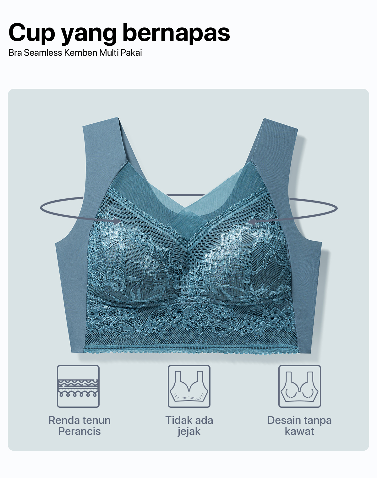 Jual GRENEY-L.W.L-Paket bra (2PCS) Bra Rompi Bigsize Renda Seamless ...
