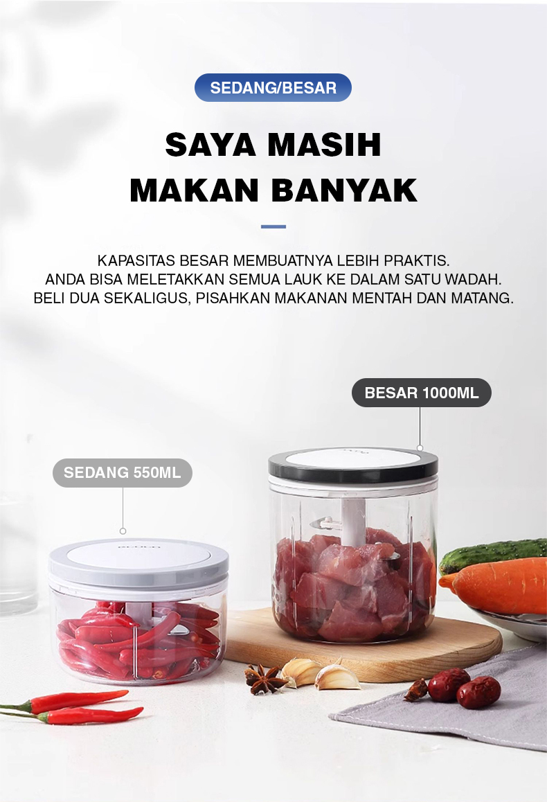 Jual ECOCO Multifunctional Food Processor - Chopper grinder manual ...