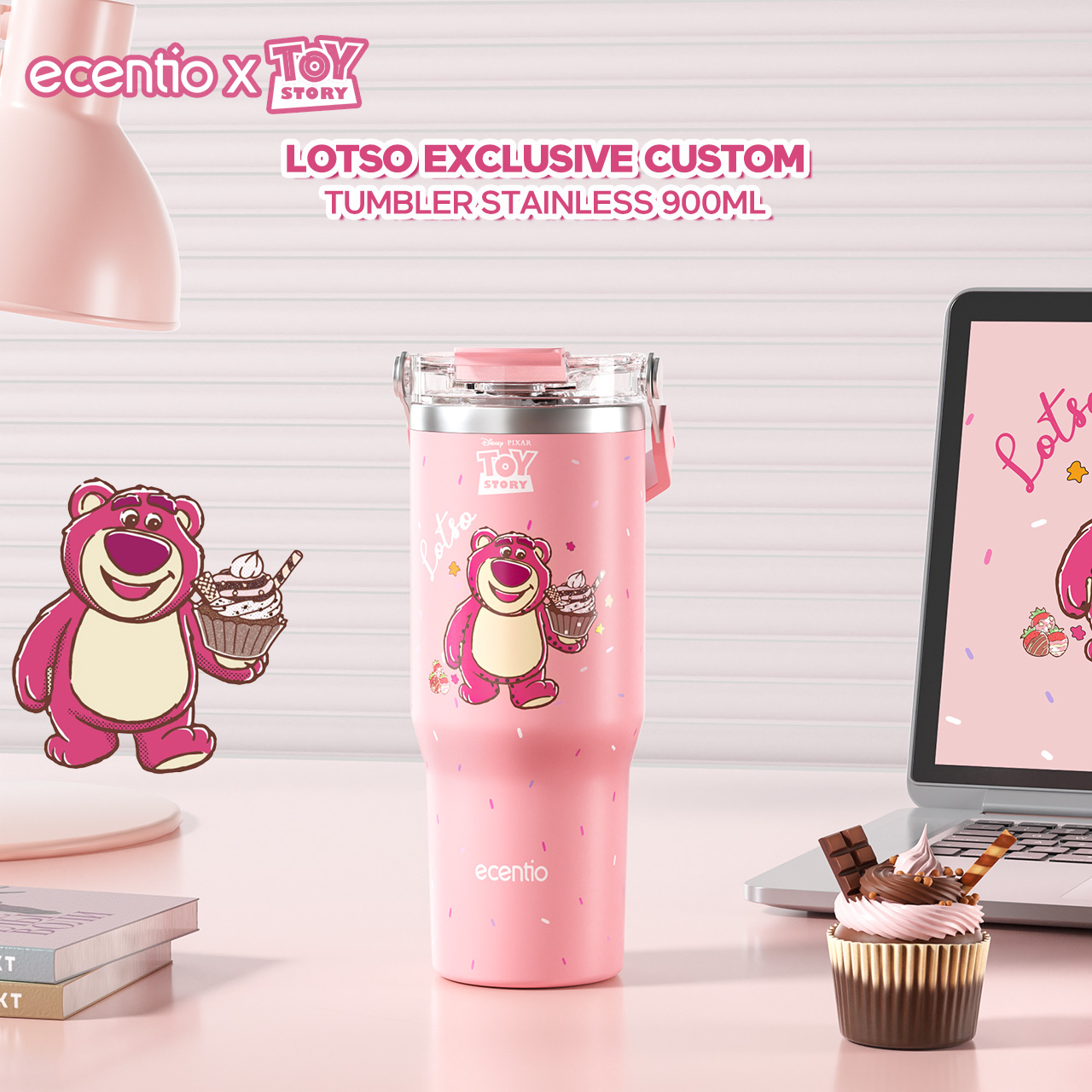 Jual [ORI] ecentio X Toy story tumbler Stainless Vacuum 900ml Disney ...