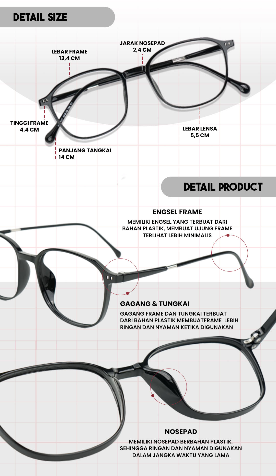 Jual DJAVA OPTIK - Frame Livy - Kacamata Korea Kotak Plastik Lentur Terbaru | Shopee Indonesia