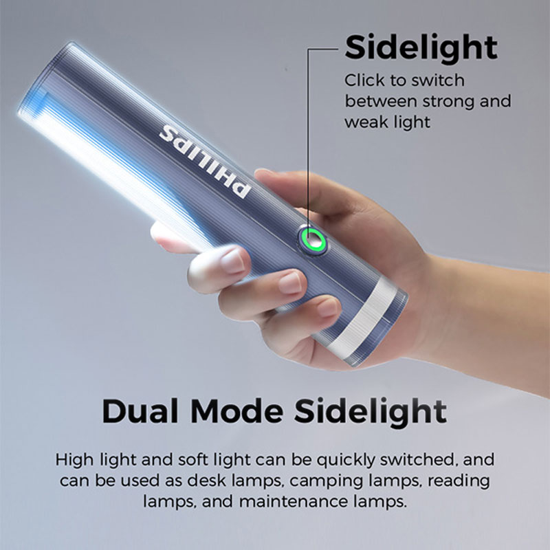 Jual Philips - Senter Rechargeable Flashlight dengan Lampu Samping With ...