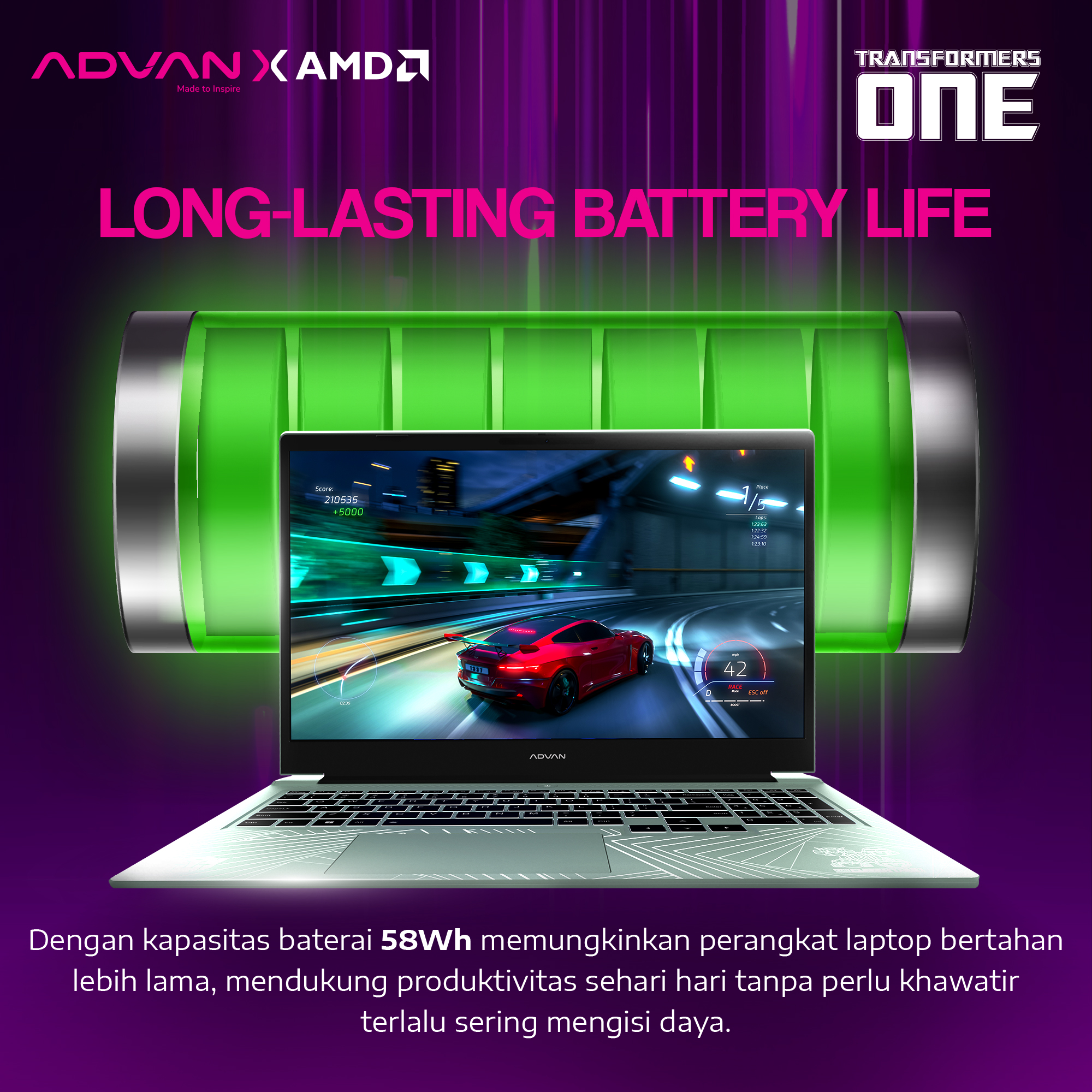 Jual [EXCLUSIVE LAUNCH] ADVAN Laptop Gaming Pixwar x Transformers | AMD Ryzen 7 6800H | 16GB ...