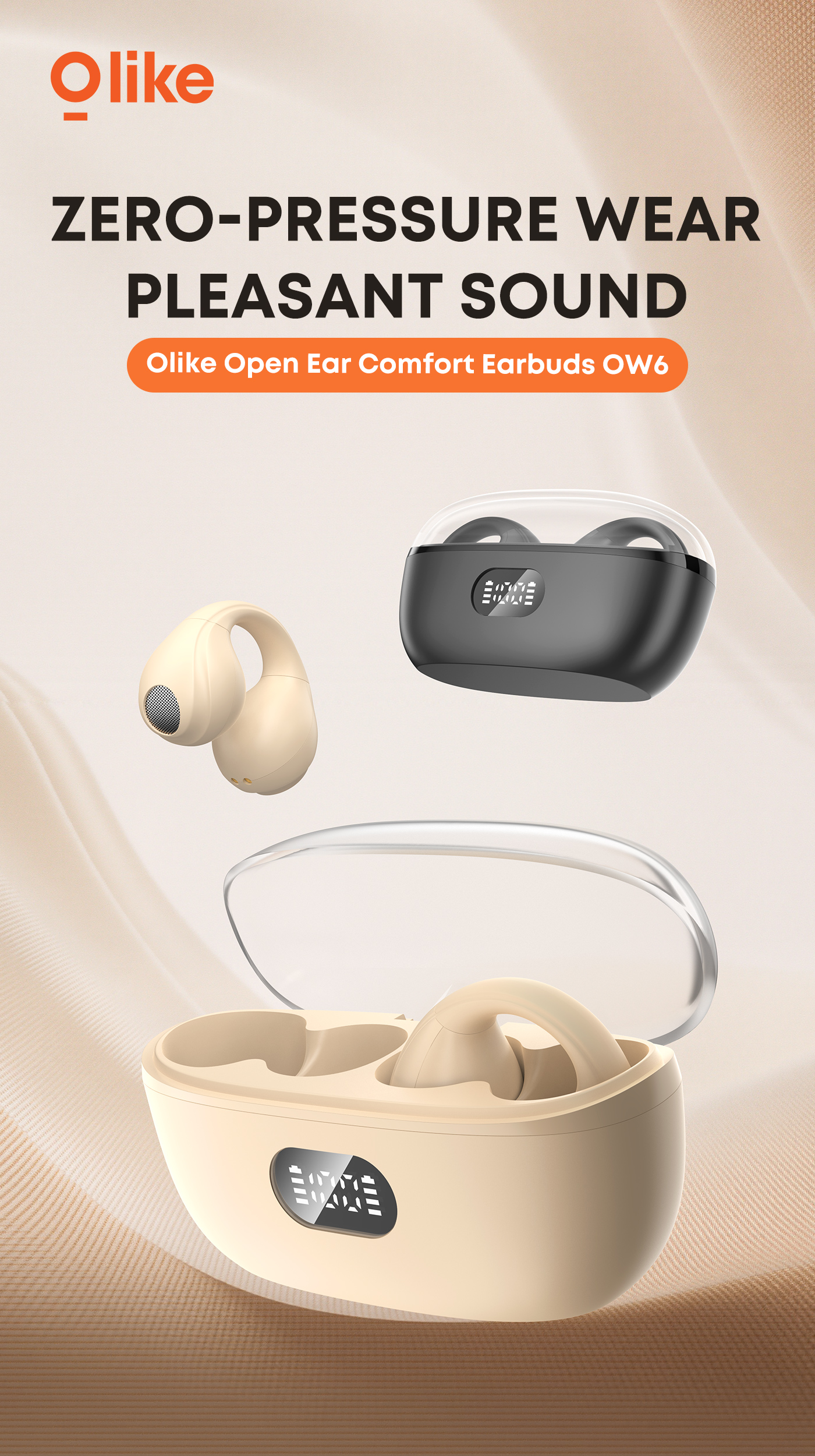 Jual Olike TWS OW6 Open Ear OWS Ear Clip Earphones Headset Bluetooth 5. ...