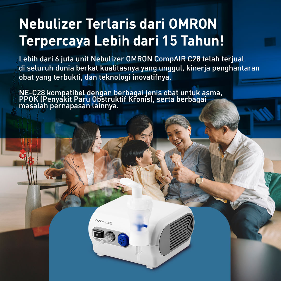 Jual Omron Compressor Nebulizer NE-C28 Alat Terapi Pernapasan | Shopee Indonesia