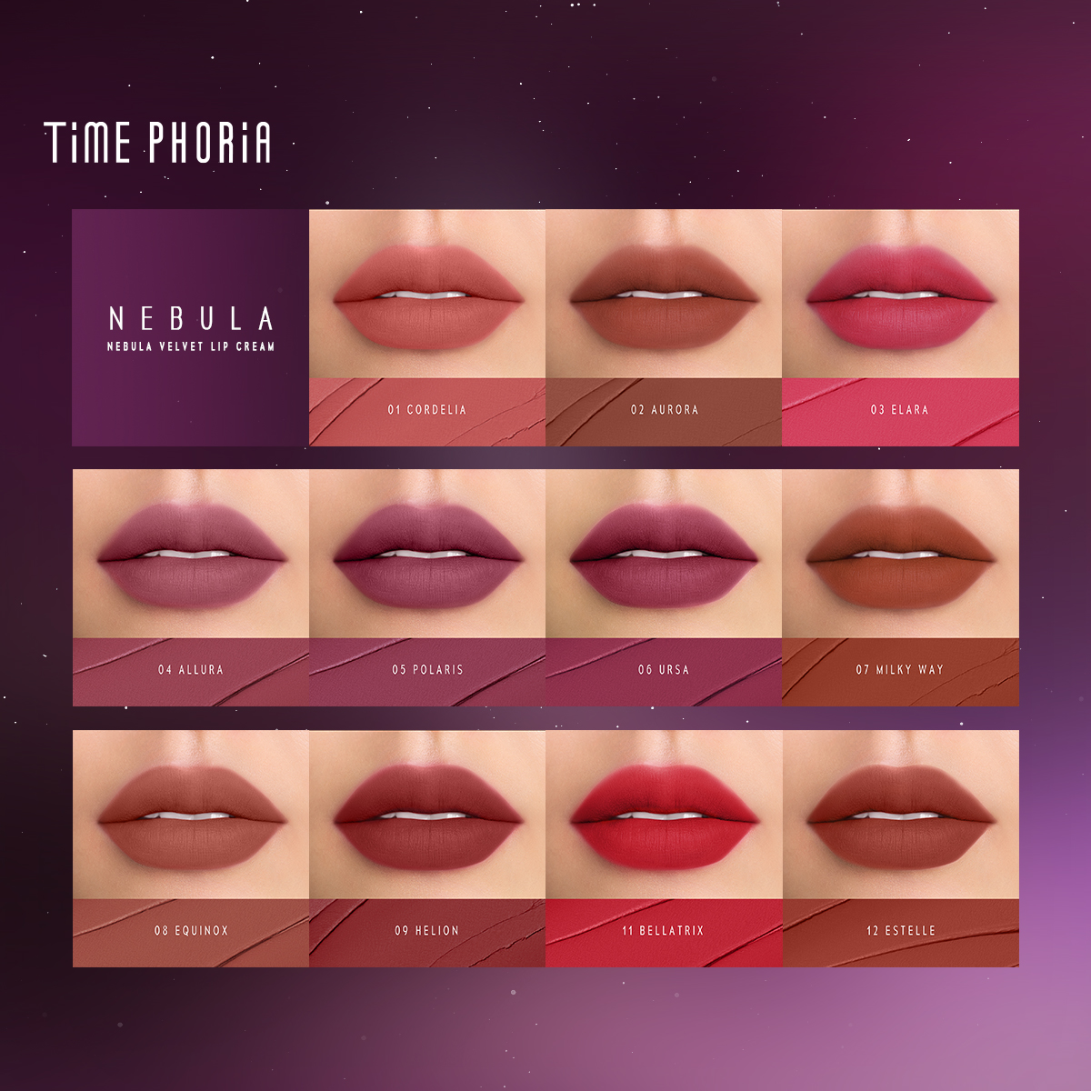 Jual TIME PHORIA - Nebula Velvet Lip Cream 4ML | LuxuriousVelvet ...