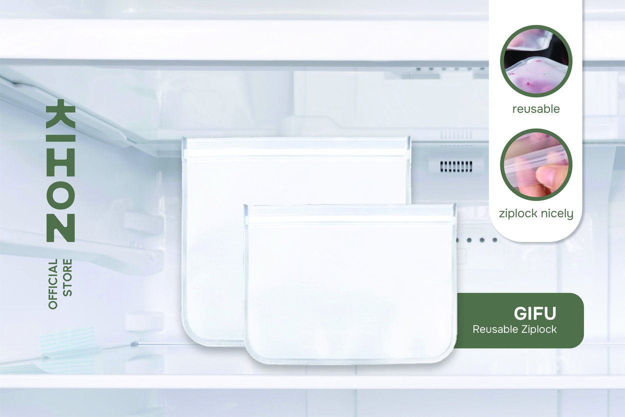 Jual KIHON GIFU Reusable Ziplock Pouch Plastik Penyimpanan Makanan Food ...