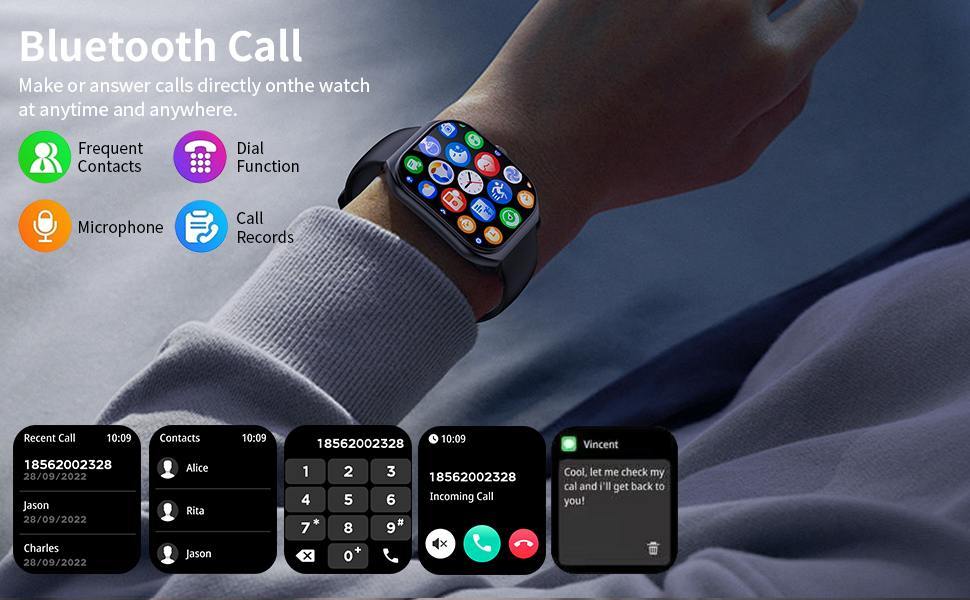 Jual ENC New Curved Screen Smartwatch | Bluetooth Calling | 2.01-inch ...