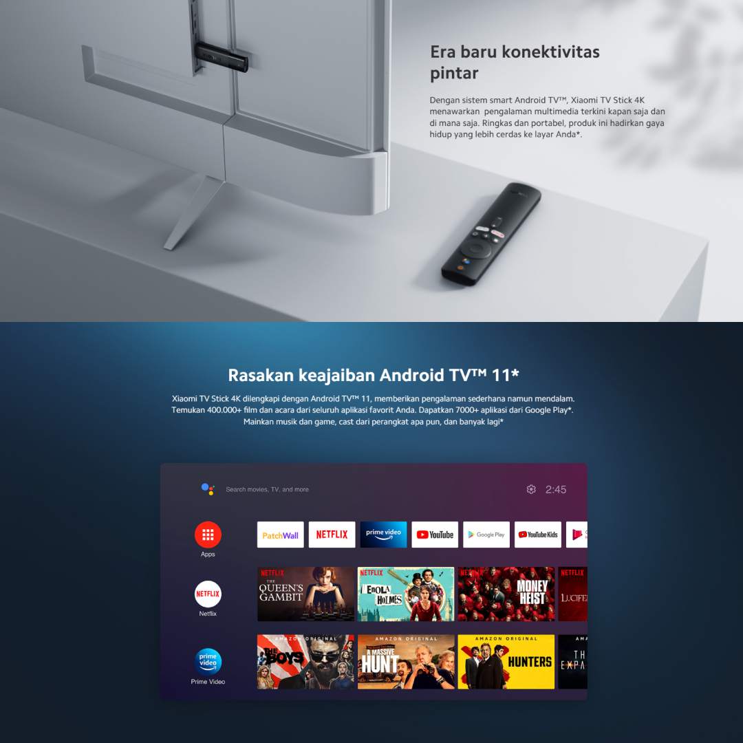 Jual Xiaomi TV Stick 4K | Ram 2Gb Rom 8Gb | Android TV 11.0 | Support Google Assistant & Smart ...