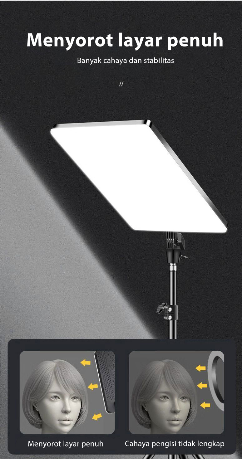 Jual KAIY Lampu panel datar video LED 11/16/19/24/32 inci +Tripod ...