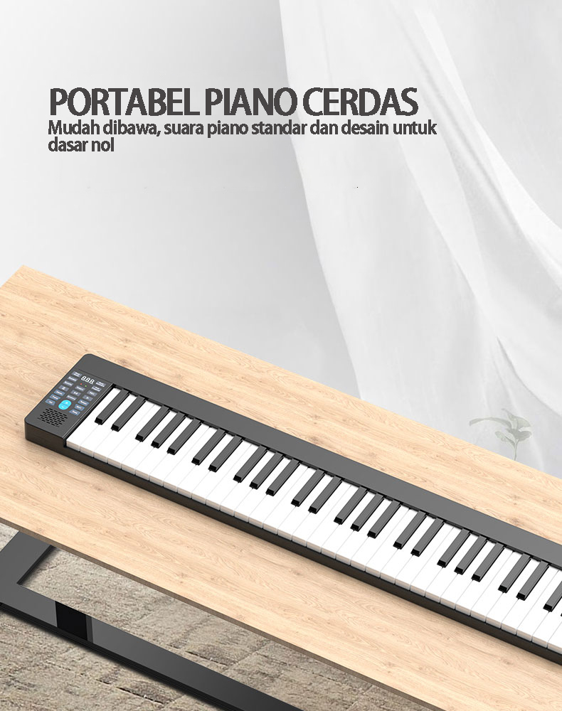 Jual Benston Music - piano profesional 61 tombol, piano listrik pintar, keyboard portabel ...