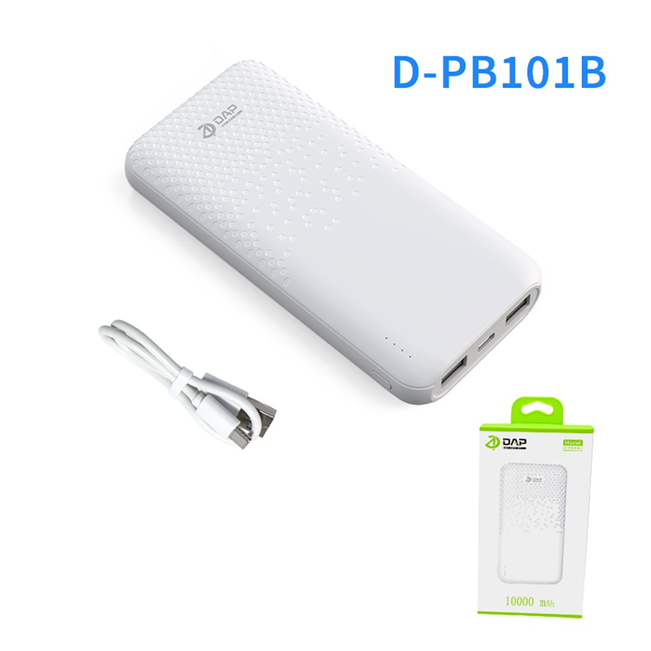 Jual PowerBank DAP 10.000mAh D-PB101 2.1A Dual Input Port Type C ...