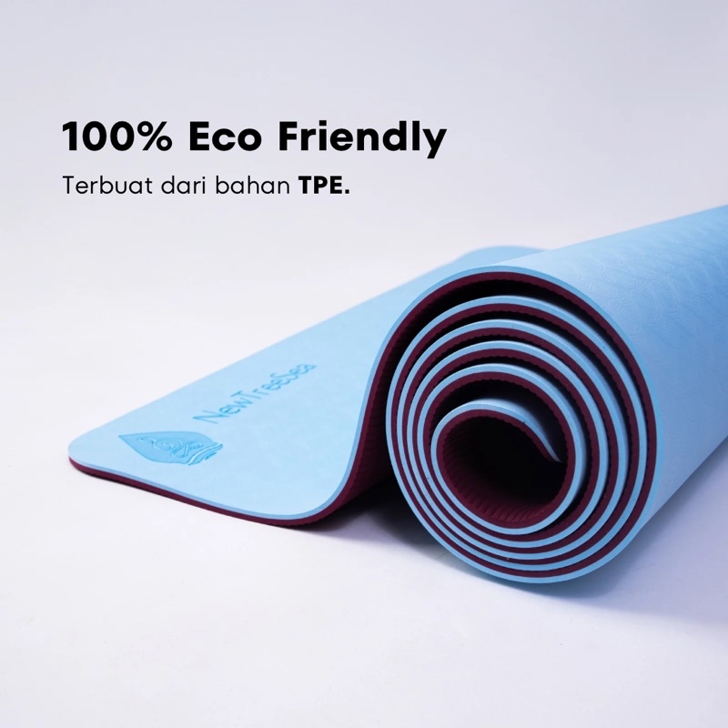 Jual NewTreeSea Yoga Sport Mat Matras Olahraga 6mm Anti Slip Matras ...