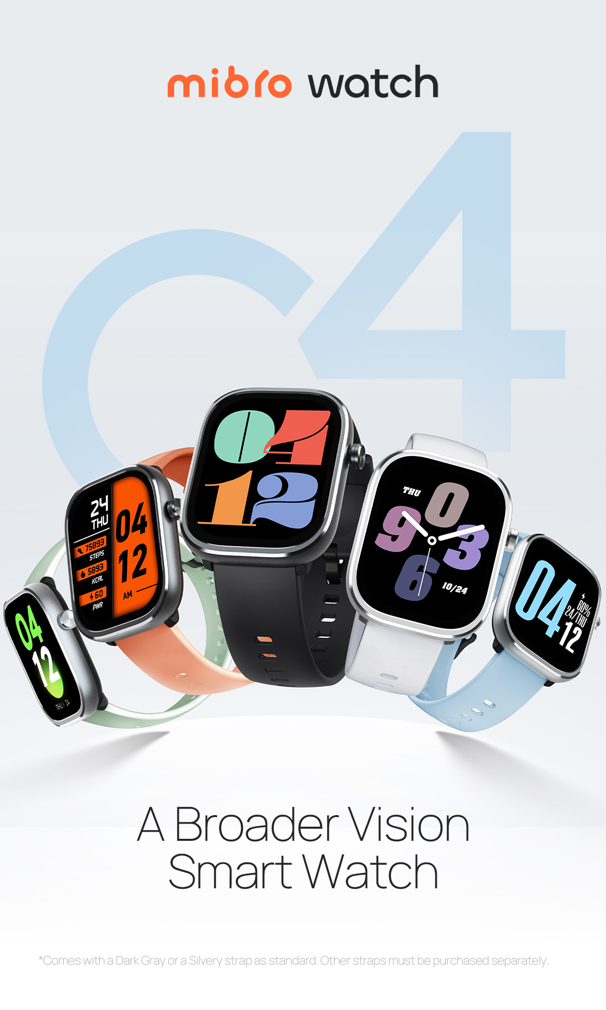 Jual Mibro Official C4 Smartwatch 2.01” Bluetooth call jam tangan 24H ...