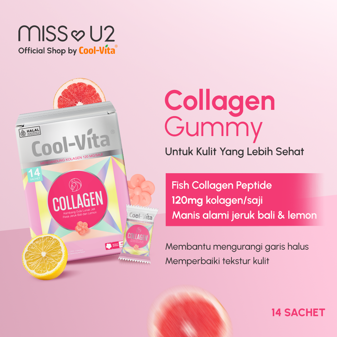 Jual COOLVITA ORIGINAL 1 BOX COLLAGEN GUMMY Rasa Jeruk Bali dan Lemon ...