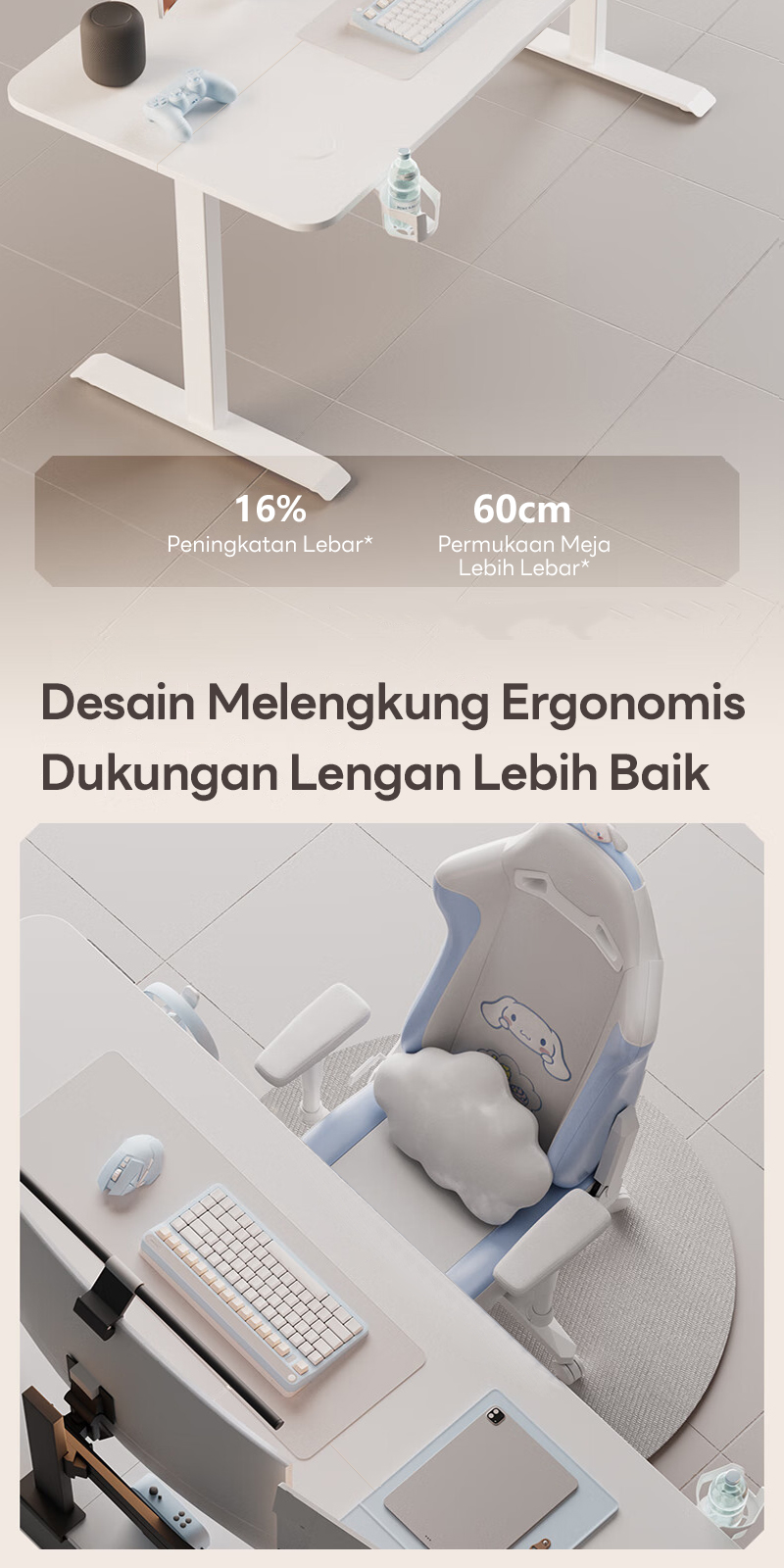 Jual Xpanse Meja Kerja Elektrik Adjustable Standing Desk Meja Belajar ...