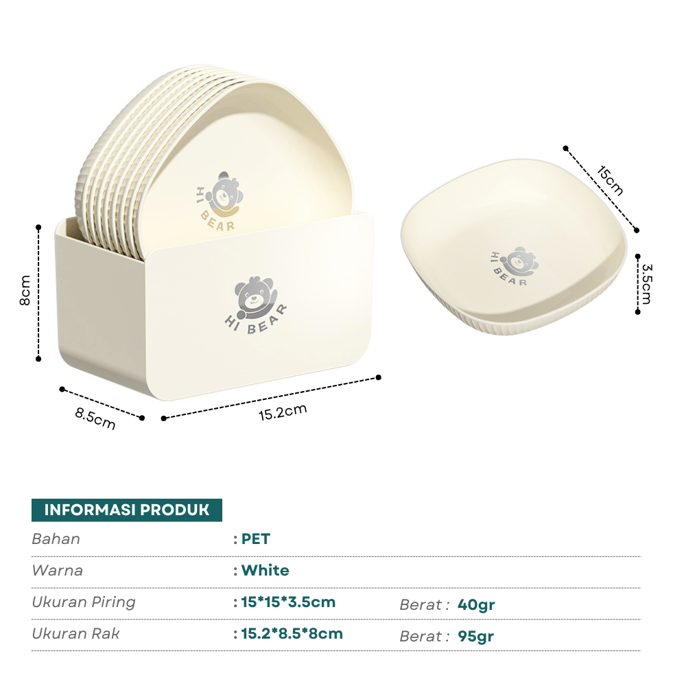 Jual FUNNYCOOK 1 SET Piring Plastik 8PCS Souvenir/Piring Buah/Snack ...