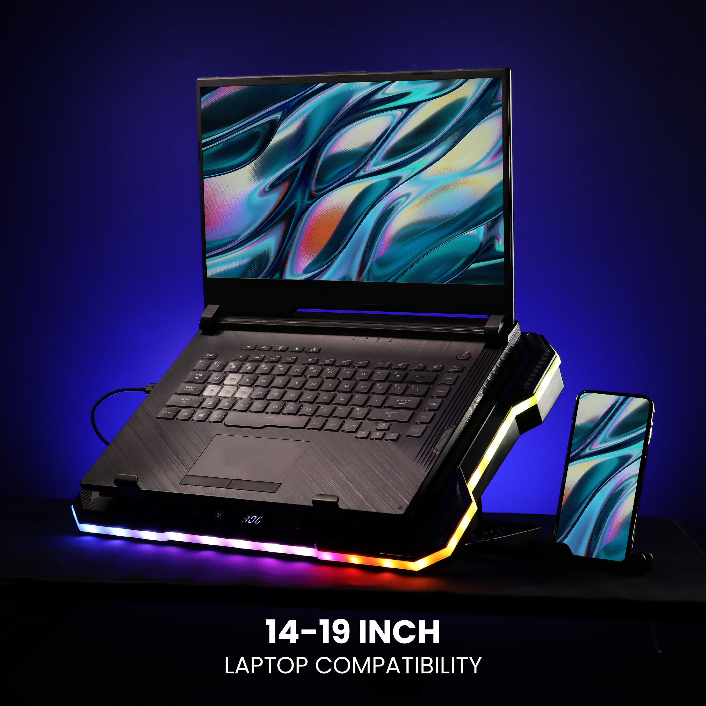 Jual Rexus B300 Cooling Pad Breeze Max RGB - Laptop Cooler 2200RPM ...