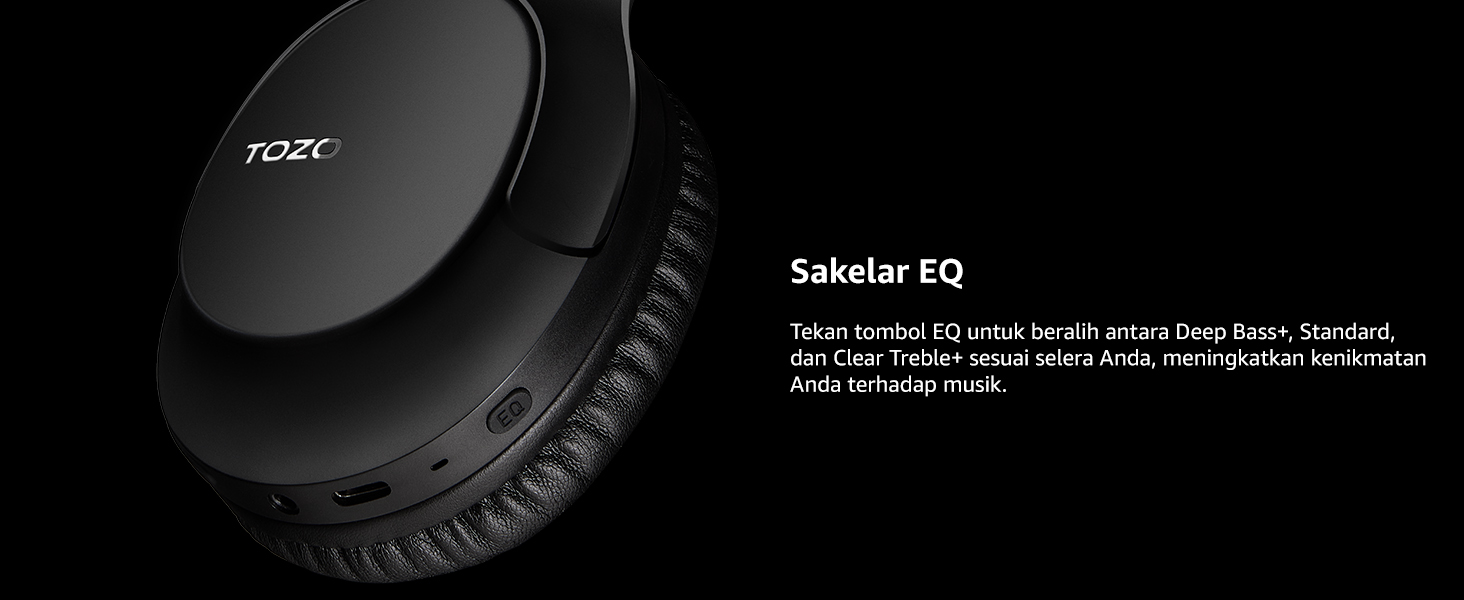 Jual (Earpads Bisa Diganti) Tozo H100 Over Ear Headphone Wireless ENC ...