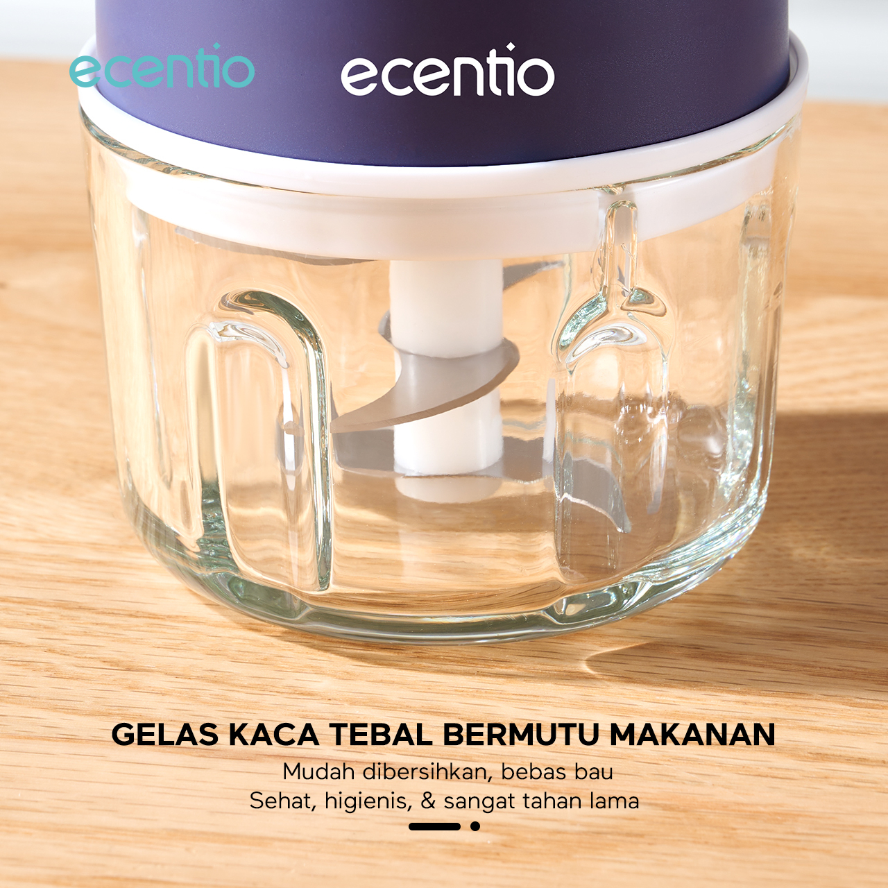 Jual ecentio peralatan dapur chopper 250ml 6 Pisau mini coper daging ...