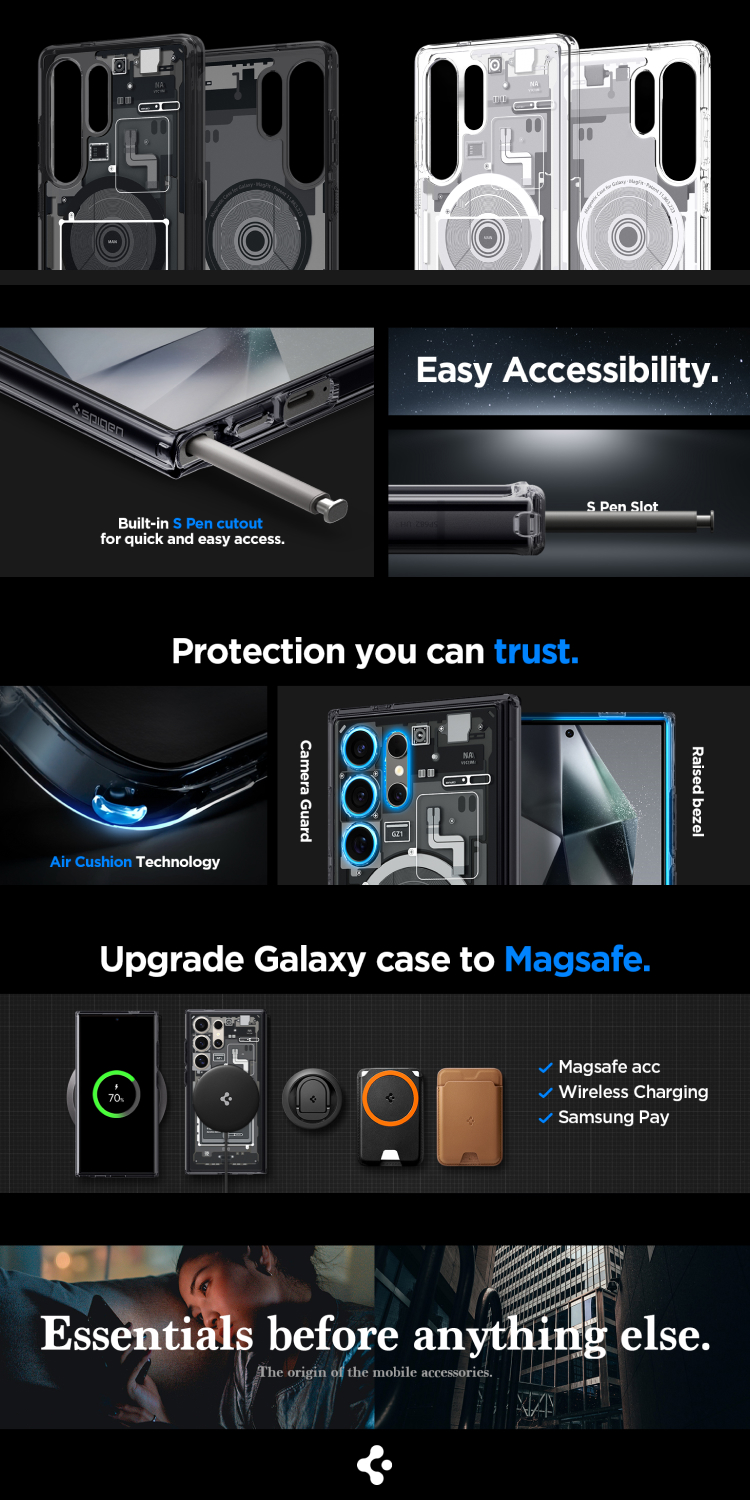 Jual Case for Samsung Galaxy S25 S24 S23 Ultra Plus FE Spigen Ultra Hybrid Zero One MagFit Anti ...