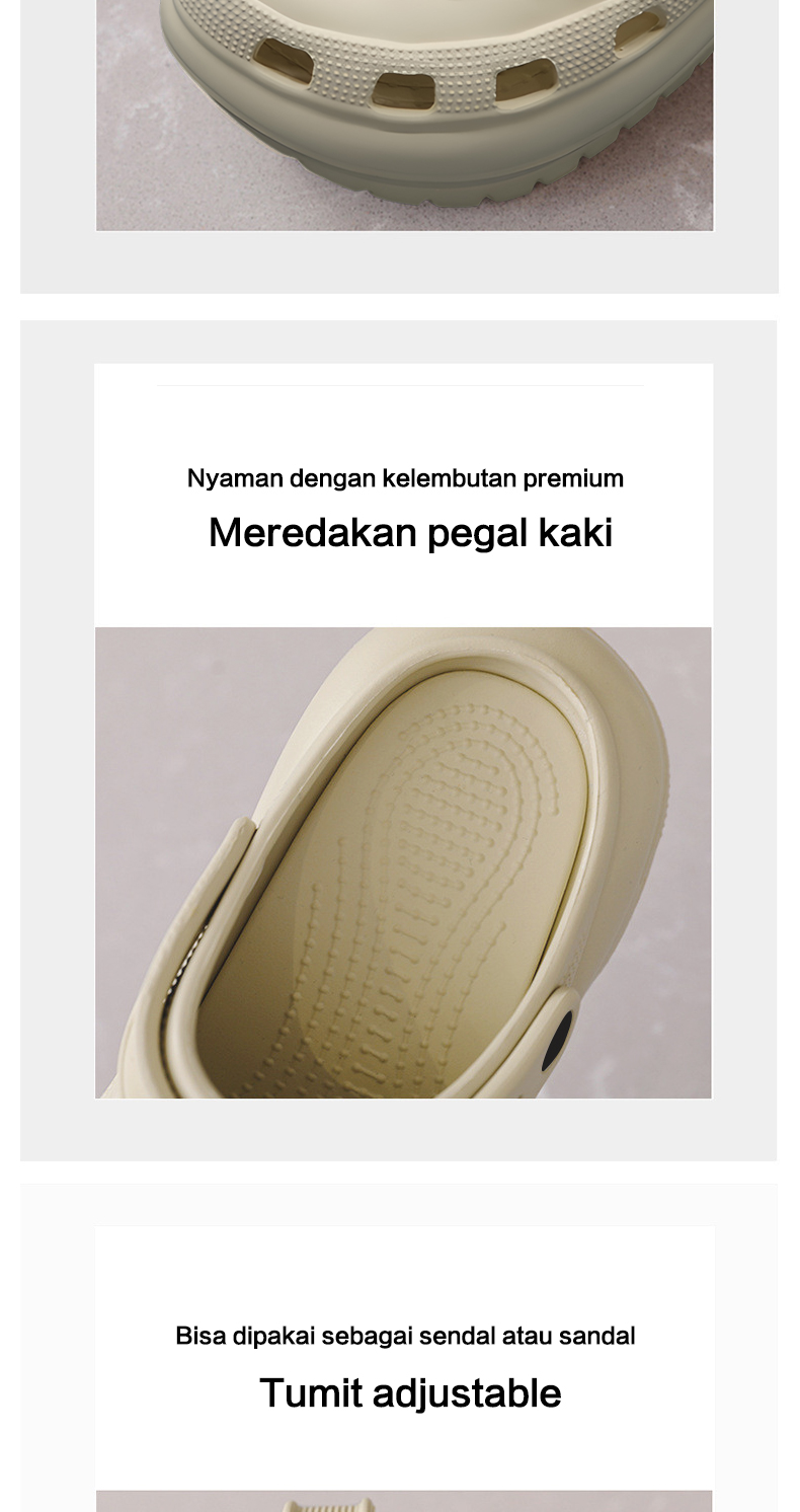 Jual Sandal Wanita/Sepatu Cross Mega Crush stylish, sol EVA super ringan, nyaman dipakai lama ...