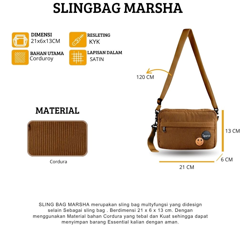 Jual TAPAXCO Tas Selempang Handbag Corduroy Marsha Tas Sling bag ...
