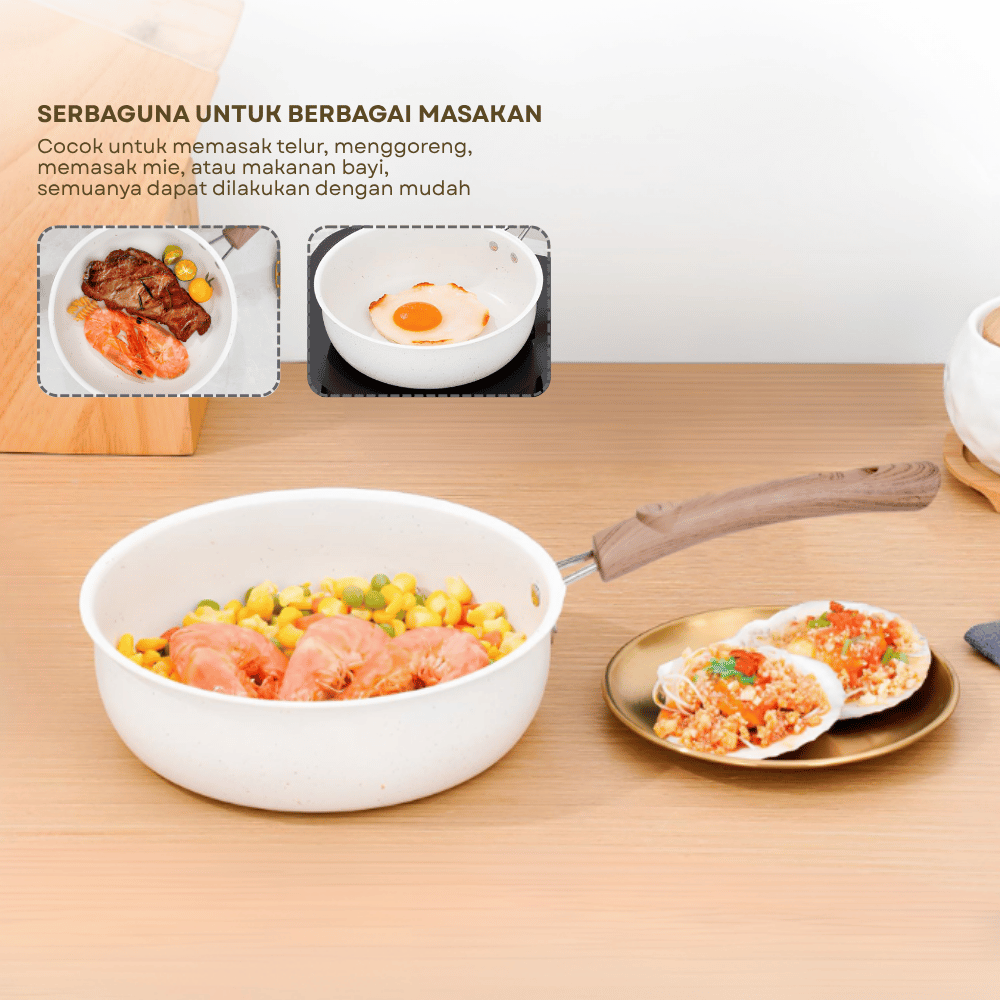 Jual Funkoo Sauce Pan Anti Lengket 3 Ukuran 12CM 16CM 20CM Wajan Panci ...