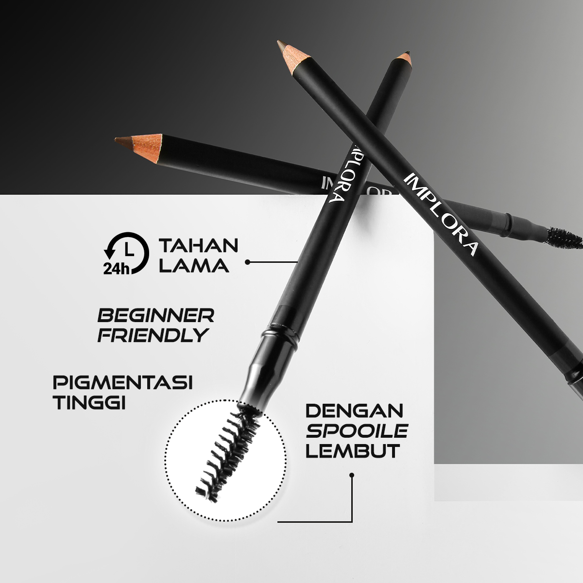 Jual Implora Urban Eyebrow Pencil | Pensil Alis Black Brown Dark ...