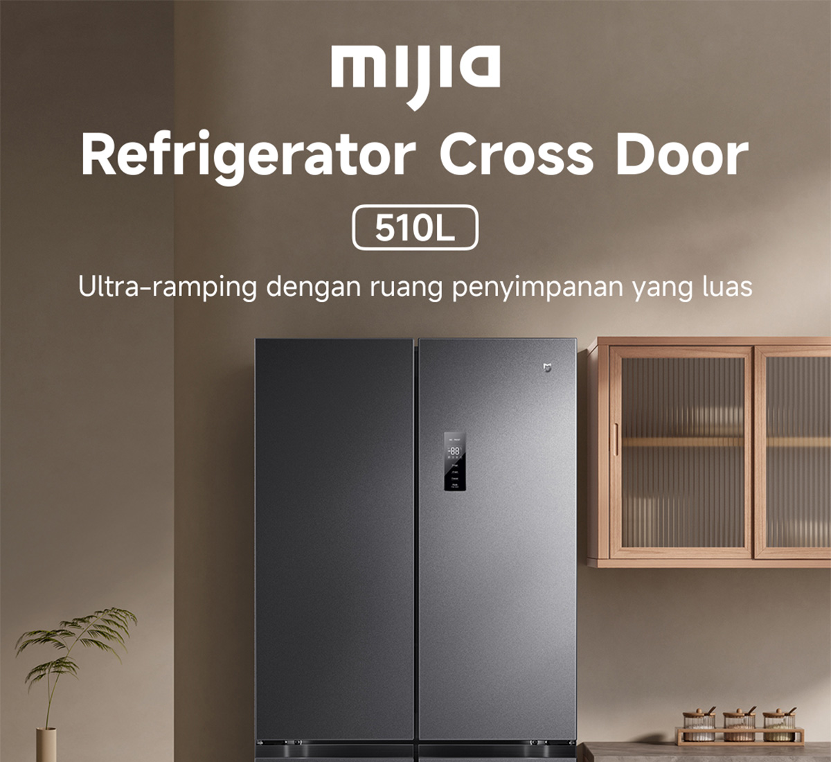 Jual Xiaomi Mijia Refrigerator Cross Door 510L | Smart Control | 510L Big Capacity & Ultra-Slim ...