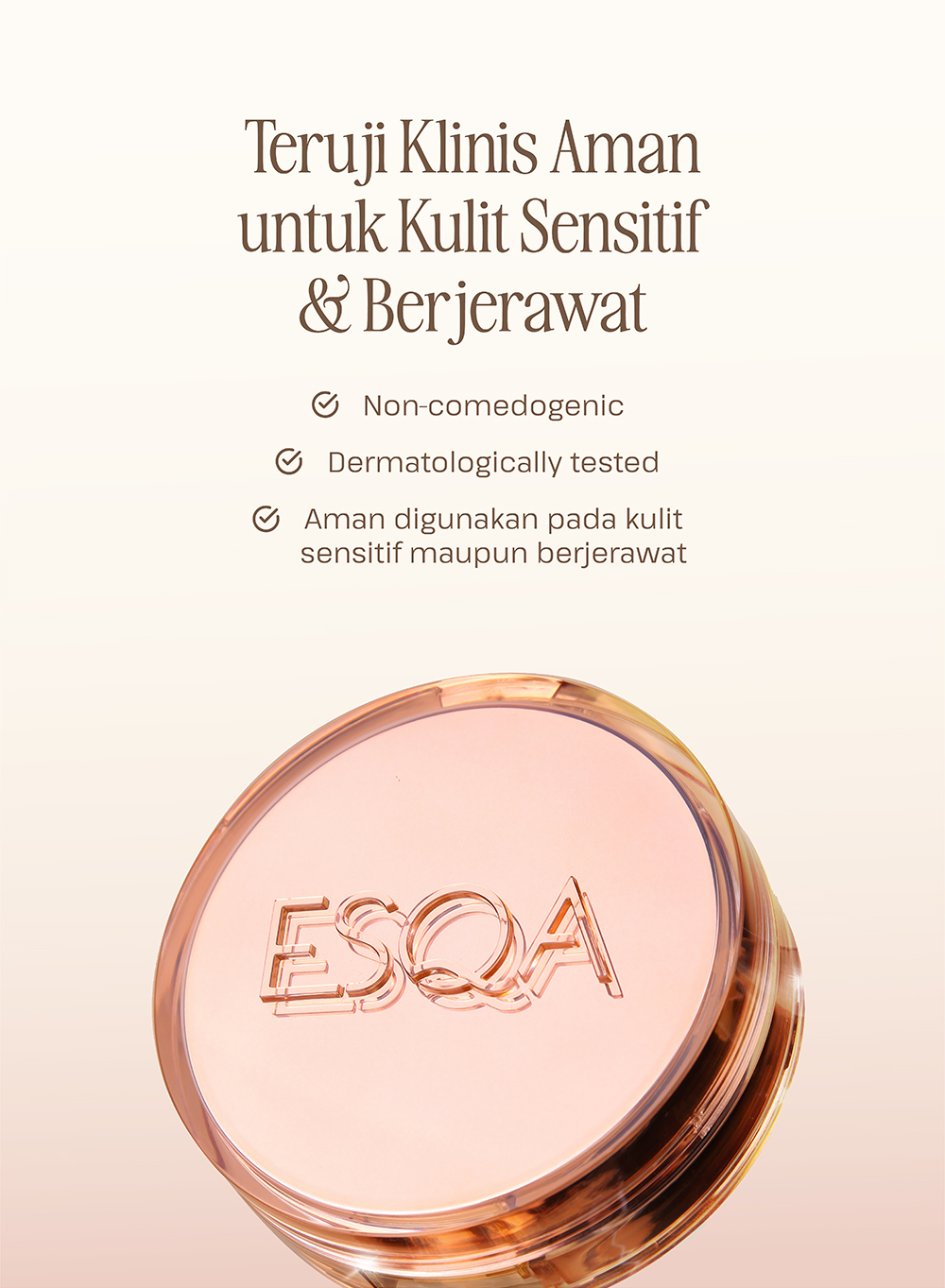 Jual ESQA Flawless Cushion Serum SPF 50+ PA+++ - Satin | Shopee Indonesia