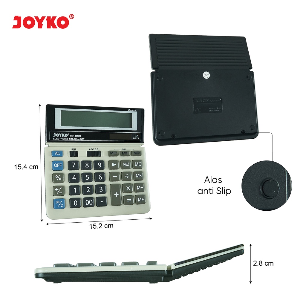 Jual JOYKO Calculator Kalkulator CC-868 12 Digits | Shopee Indonesia